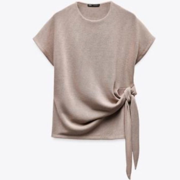 Zara | Tops | Zara Soft Knotted Top | Poshmark